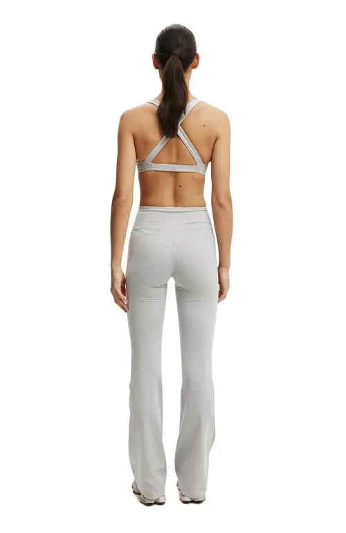 Cotton:on Active Ultra Soft Studio Flare Leggings - Light Grey Marle