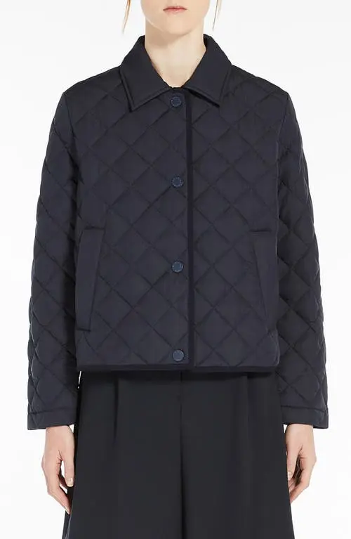 Max Mara Vadier Quilted Jacket - Navy
