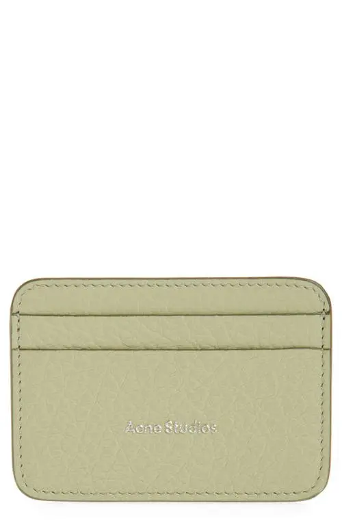 Acne Studios Aroundy Leather Card Holder - Sage Green/herb Green