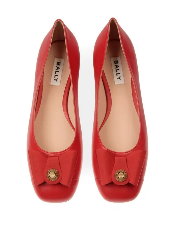 Bally B-bow Ballet Flats - Red