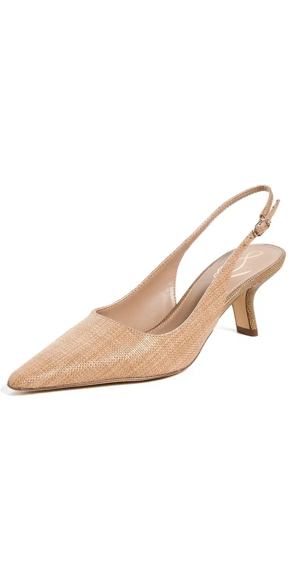 Sam Edelman Bianka Sling Pumps - Buff Tan