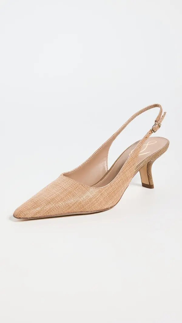 Sam Edelman Bianka Sling Pumps - Buff Tan