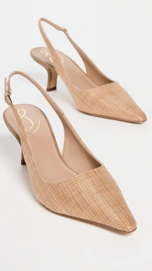 Sam Edelman Bianka Sling Pumps - Buff Tan