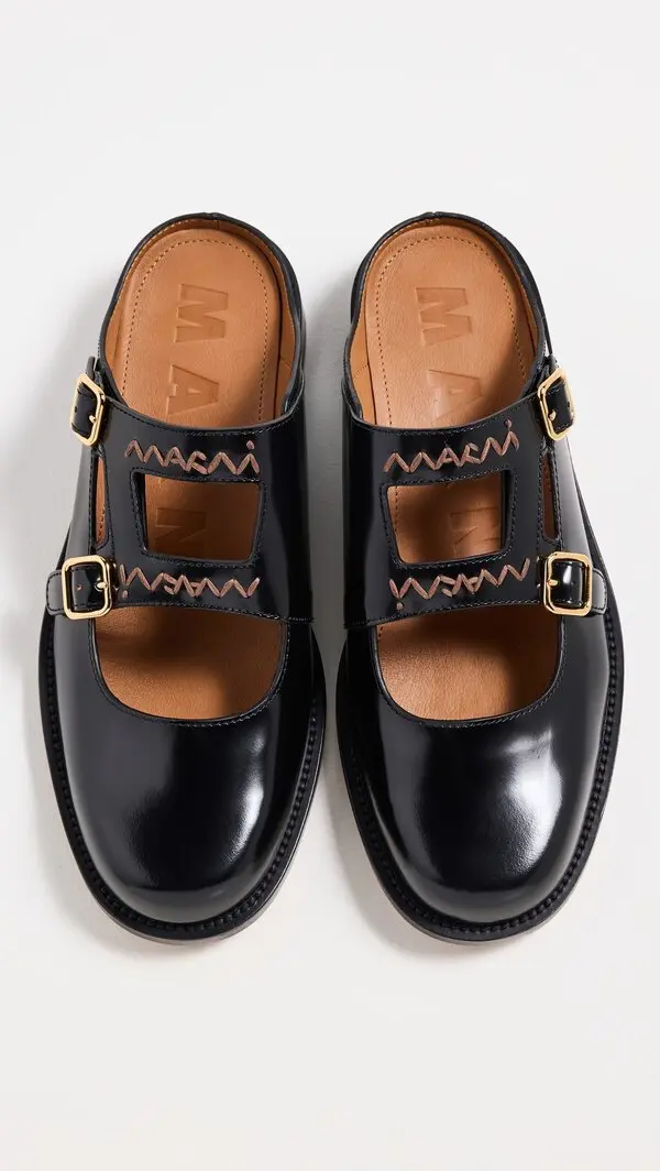 Marni Sabot Sandals - Black