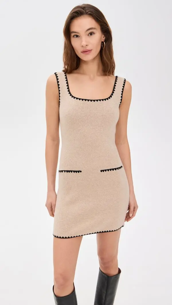 embroidered sweater dress Embroidered Sweater Dress – JAR and Company main image 1