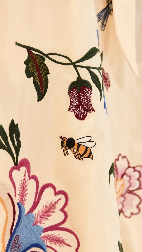 Fanm Mon Gloriosa Embroidered Dress In Light Yellow - 40% Off | Editorialist