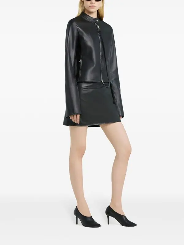 COURREGES Heritage Leather Mini Skirt - Black
