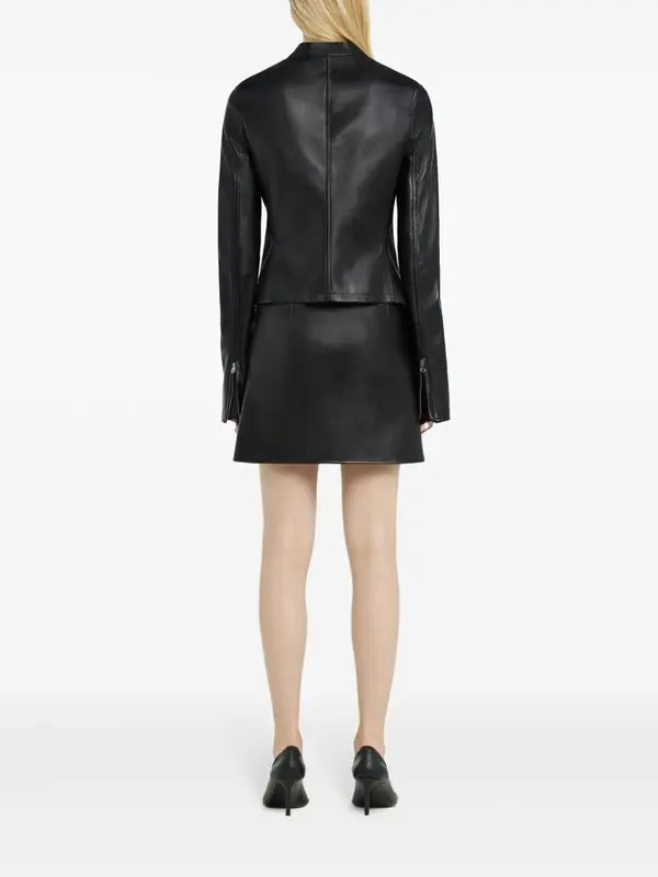 COURREGES Heritage Leather Mini Skirt - Black