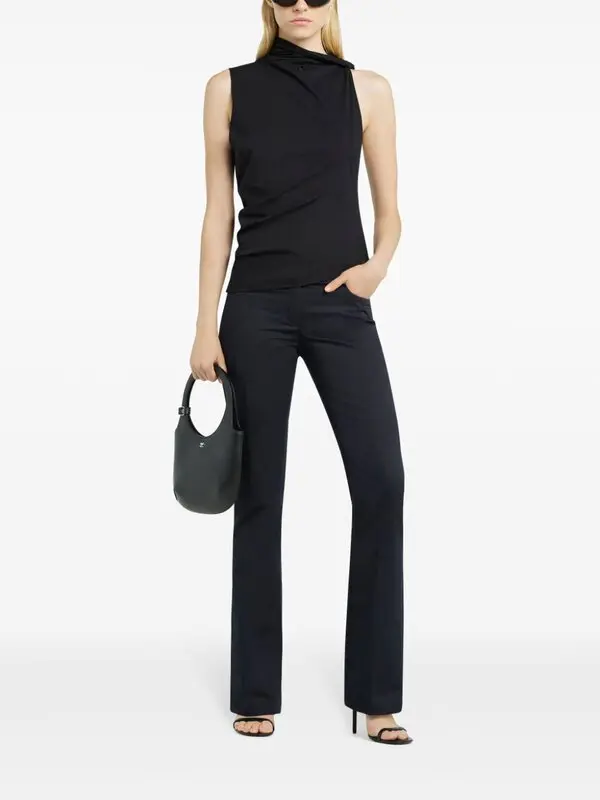 COURREGES Draped Top - Black