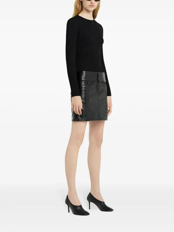 COURREGES Belted Mini Skirt - Black