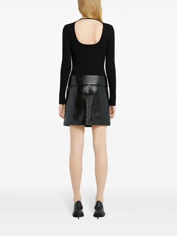 COURREGES Belted Mini Skirt - Black