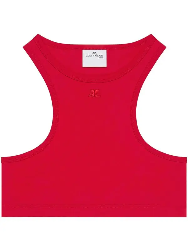 COURREGES Racerback Crop Top - Red