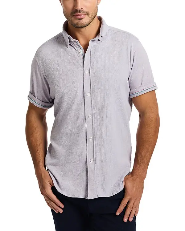 Robert Graham Hammond Textured Tailored Fit Button Down Shirt