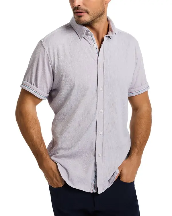 Robert Graham Hammond Textured Tailored Fit Button Down Shirt