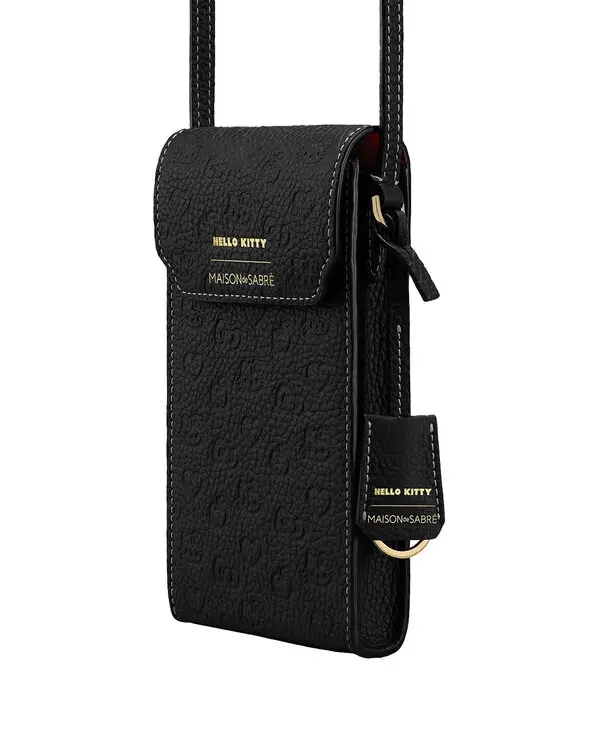 MAISON DE SABRE Hello Kitty Leather Phone Pouch