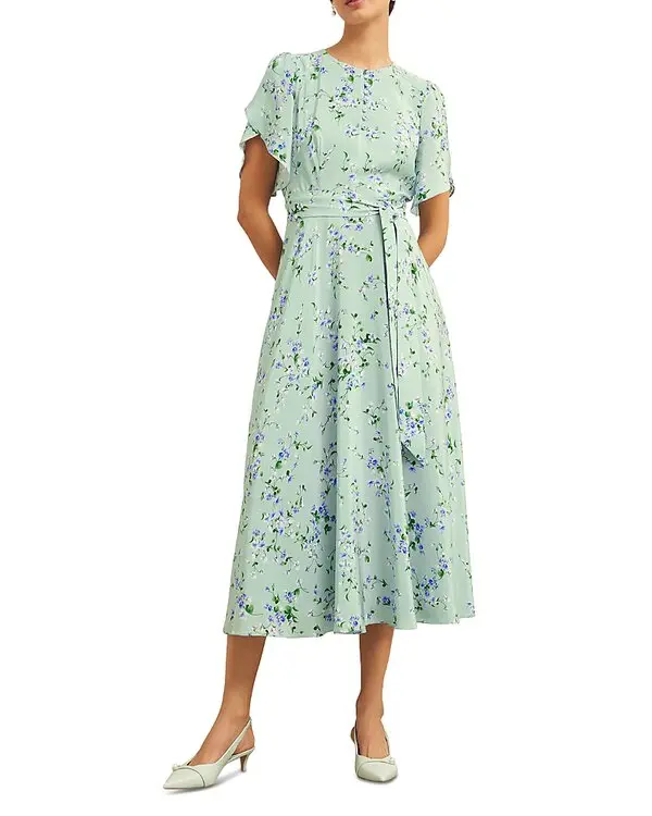 HOBBS LONDON Sophia Silk Midi Dress