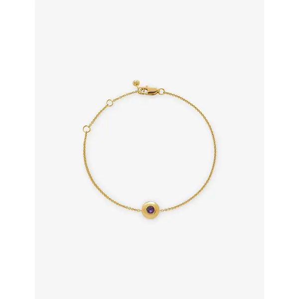 Monica Vinader February Birthstone Vermeil And Amethyst Bracelet - Yellow Gold