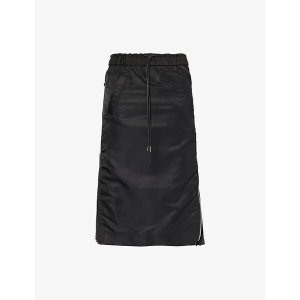 Sacai Padded Pleated Shell Midi Skirt