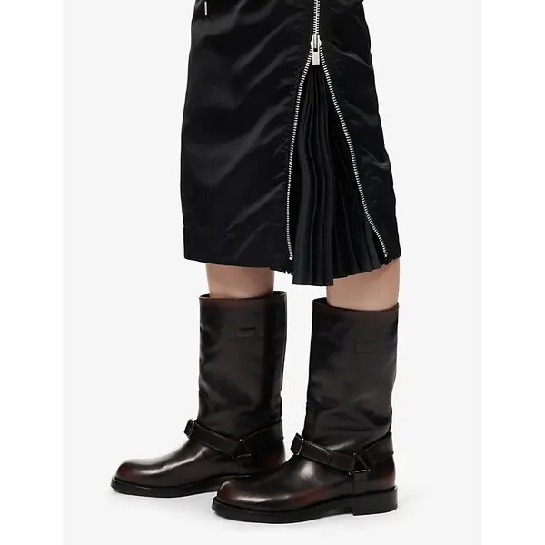 Sacai Padded Pleated Shell Midi Skirt