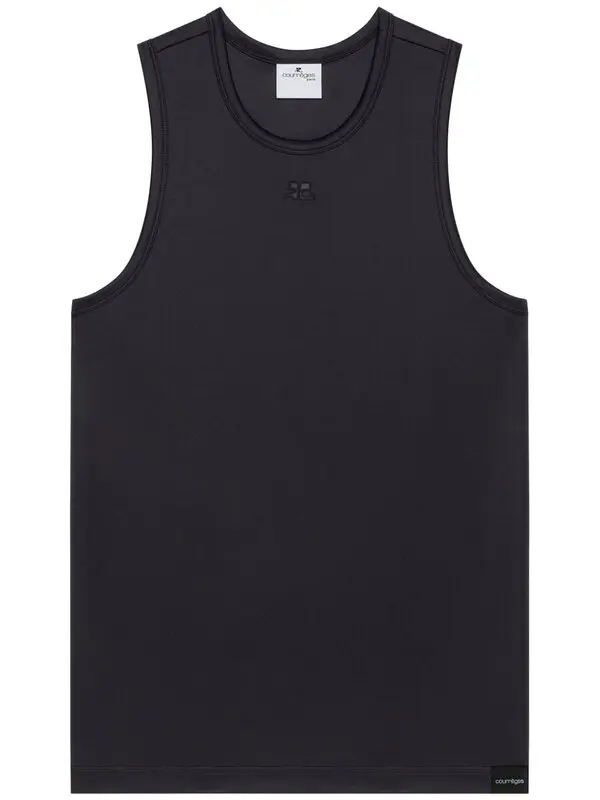 COURREGES Football Tank Top - Black