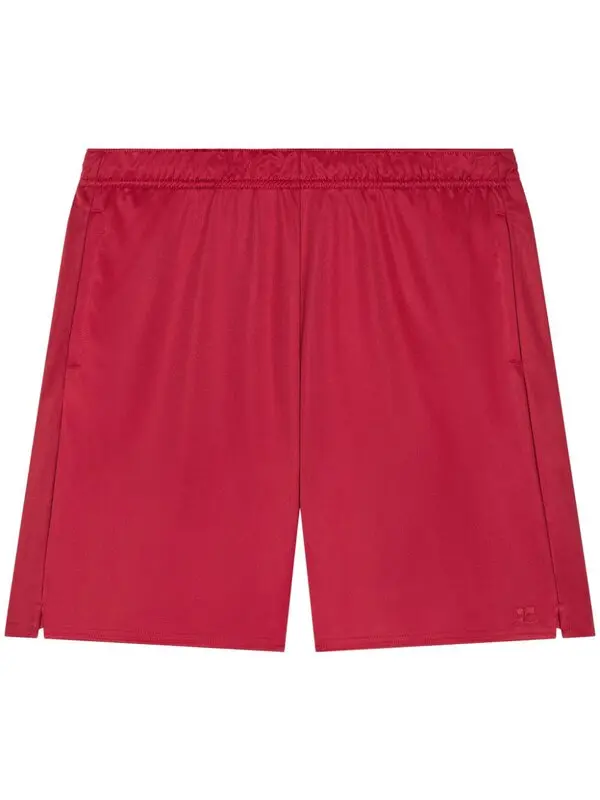 COURREGES Logo-patch Shorts - Red