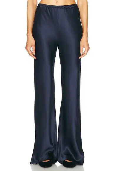EAVES Loretta Silk Pants - Navy