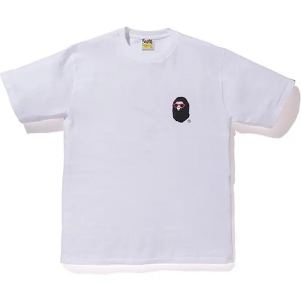 A BATHING APE La College Back Print Tee Shirt Tee Shirt - Red