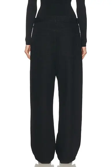 Alaïa Knit Band Waist Straight Leg Jeans