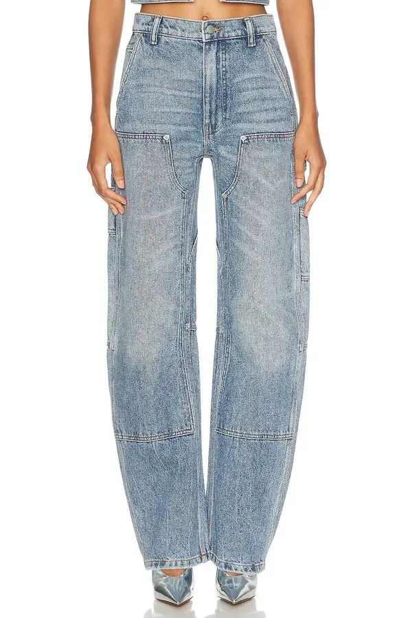 Alexander Wang High Waisted Wide Leg Jeans