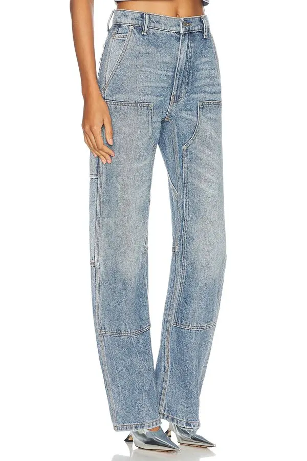 Alexander Wang High Waisted Wide Leg Jeans