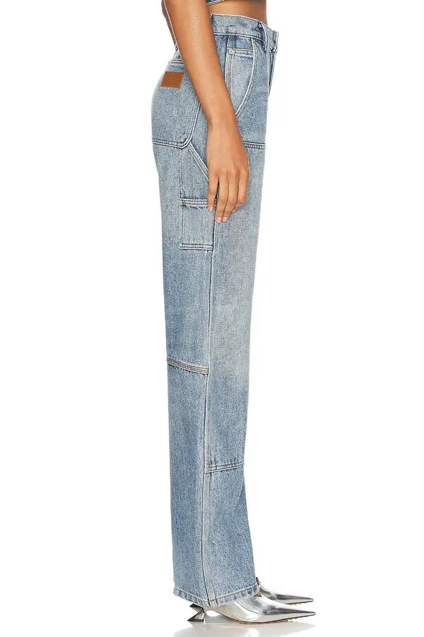 Alexander Wang High Waisted Wide Leg Jeans