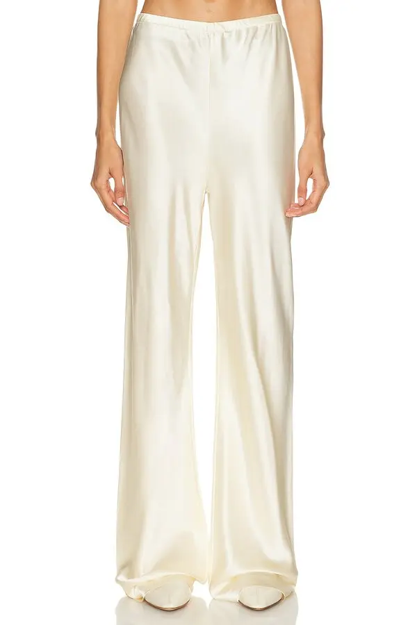 EAVES Loretta Silk Pants - Ivory