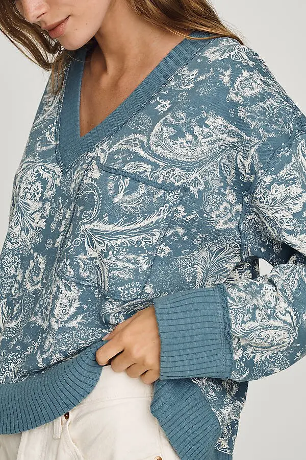 PILCRO Montana Pocket Knit Top - Indigo
