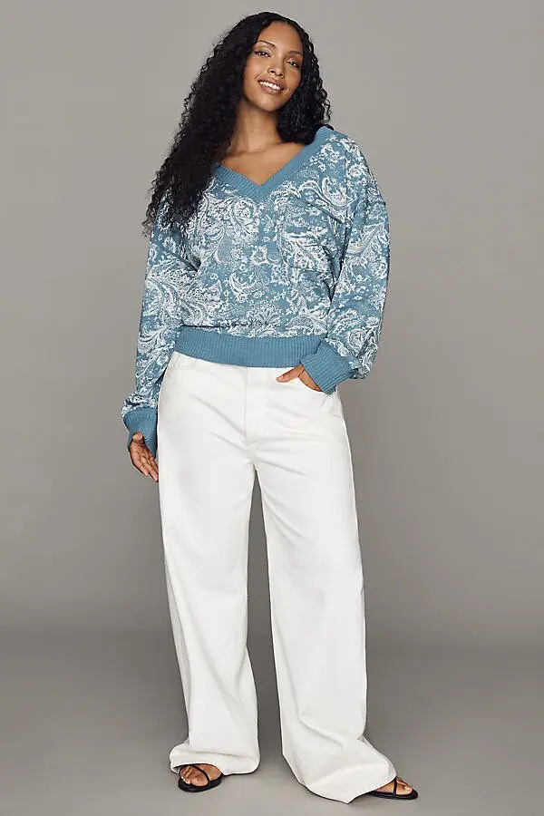PILCRO Montana Pocket Knit Top - Indigo