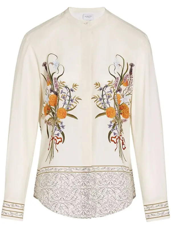 Giambattista Valli Floral Blouse - White