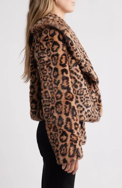 NIKKI LUND Liza Print Faux Fur Jacket