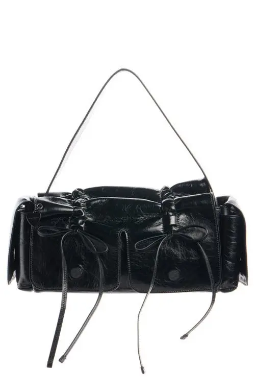 Acne Studios Multipocket Crinkled Leather Bag - Black
