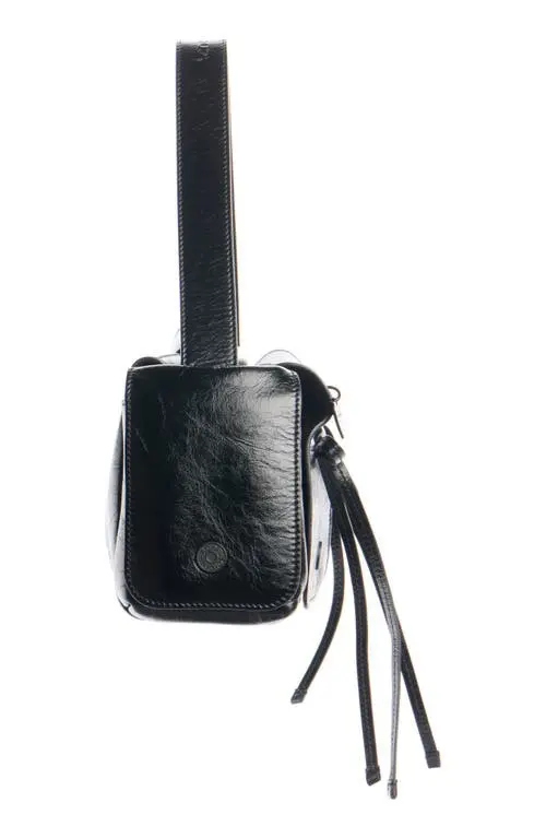 Acne Studios Multipocket Crinkled Leather Bag - Black