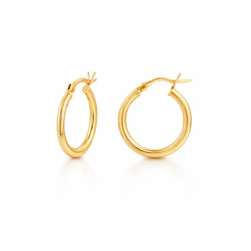 DONATELLO GIAN Name' 14k Small Hoop Earrings - Gold