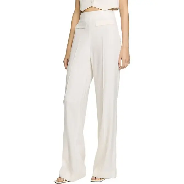 Sandro Sequin Striped Suit Trousers - Ecru