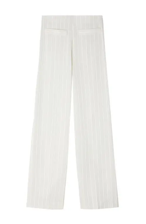 Sandro Sequin Striped Suit Trousers - Ecru