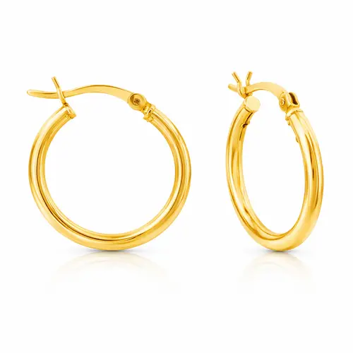 DONATELLO GIAN Name' 14k Hollow 30mm Hoop Earrings - Gold