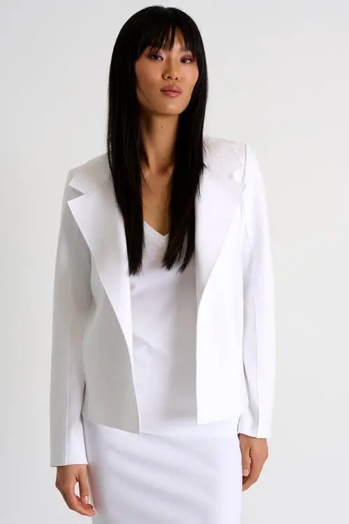 Shan Classic Fitted Blazer - White