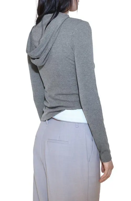 Mango Long Sleeve Hooded T-shirt