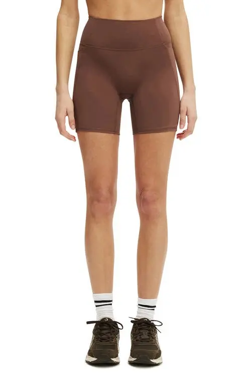 Cotton:on Active Ultra Soft Side Pocket Bike Short - Deep Taupe