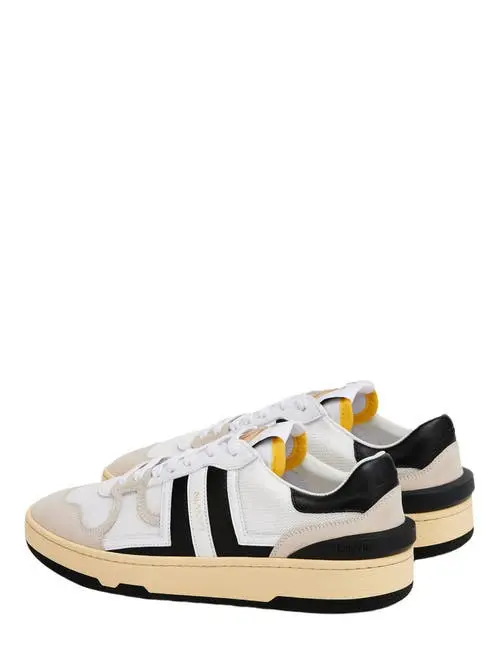 LANVIN Clay Low Top Sneakers - White/black