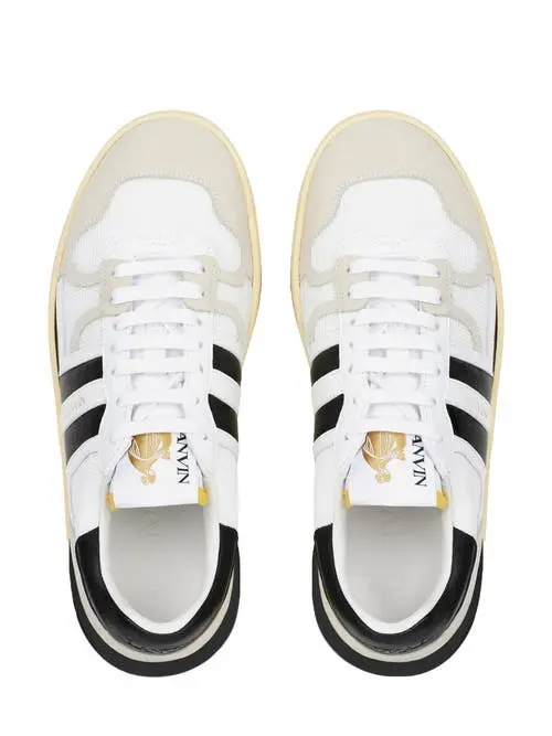 LANVIN Clay Low Top Sneakers - White/black