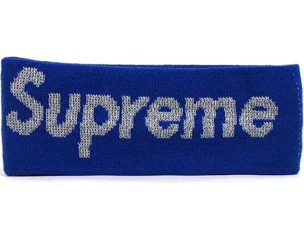 Supreme New Era Reflective Logo Headband - Royal