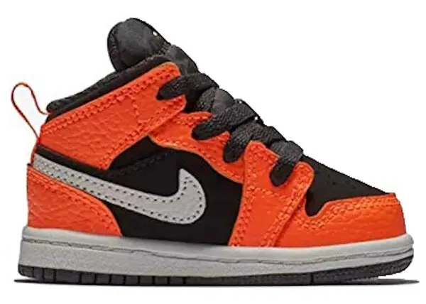 JORDAN 1 Mid Sneakers - Black/light Bone/cone