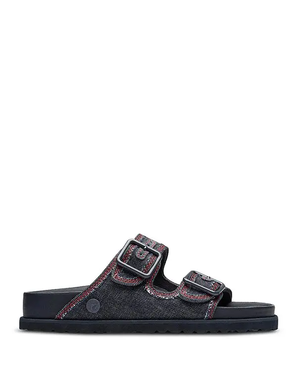 BIRKENSTOCK Arizona Stone Washed Sandals - Dark Denim